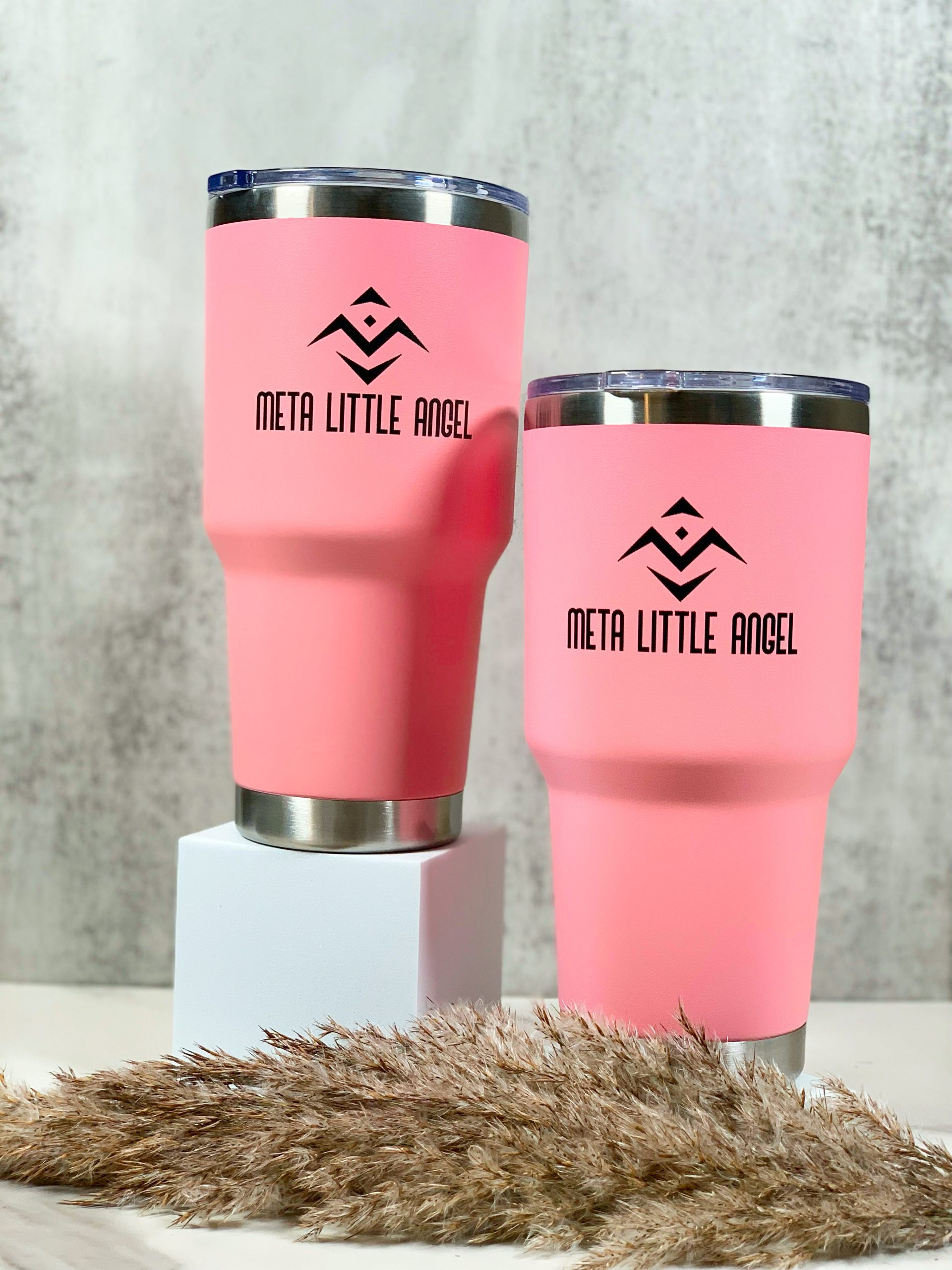 Pink 30oz Insulated TumblerStainless Steel Vacuum Tumbler with Lid and ...